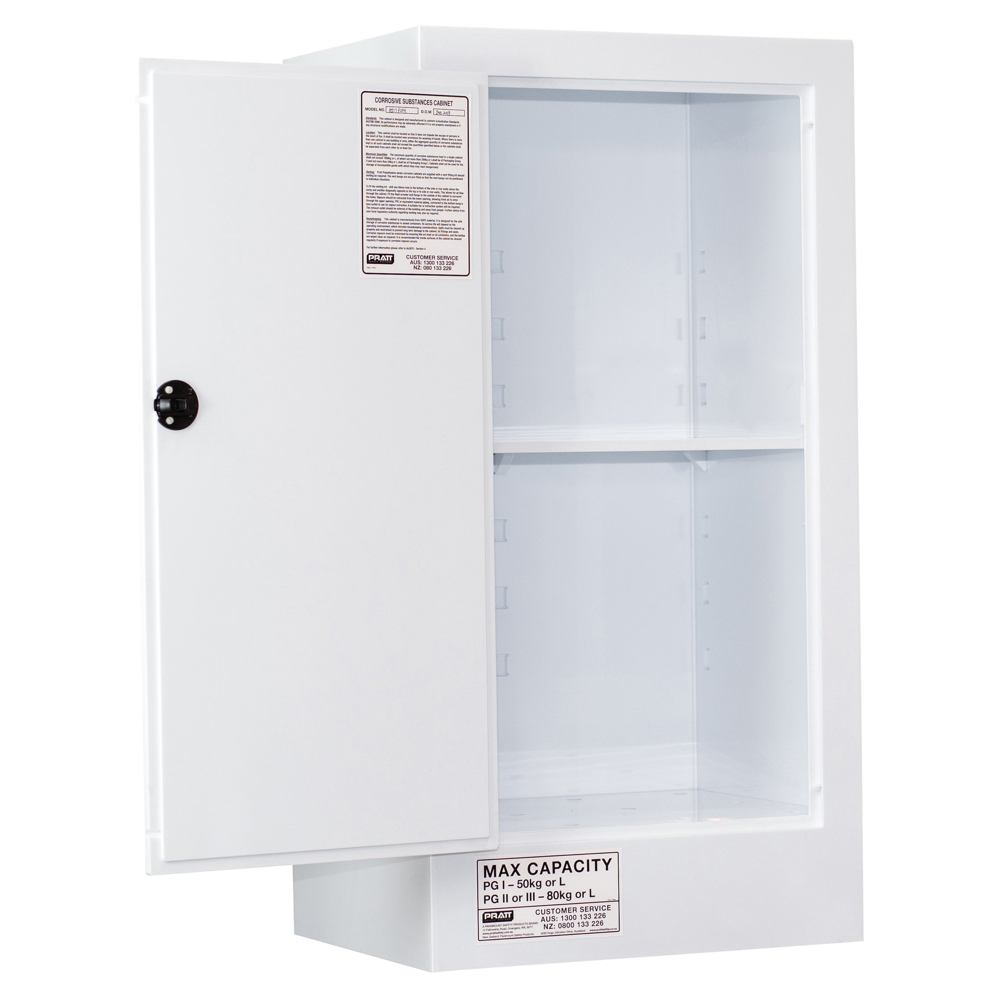 80L Polypropylene Corrosive Chemical Storage Cabinet – DG Safety